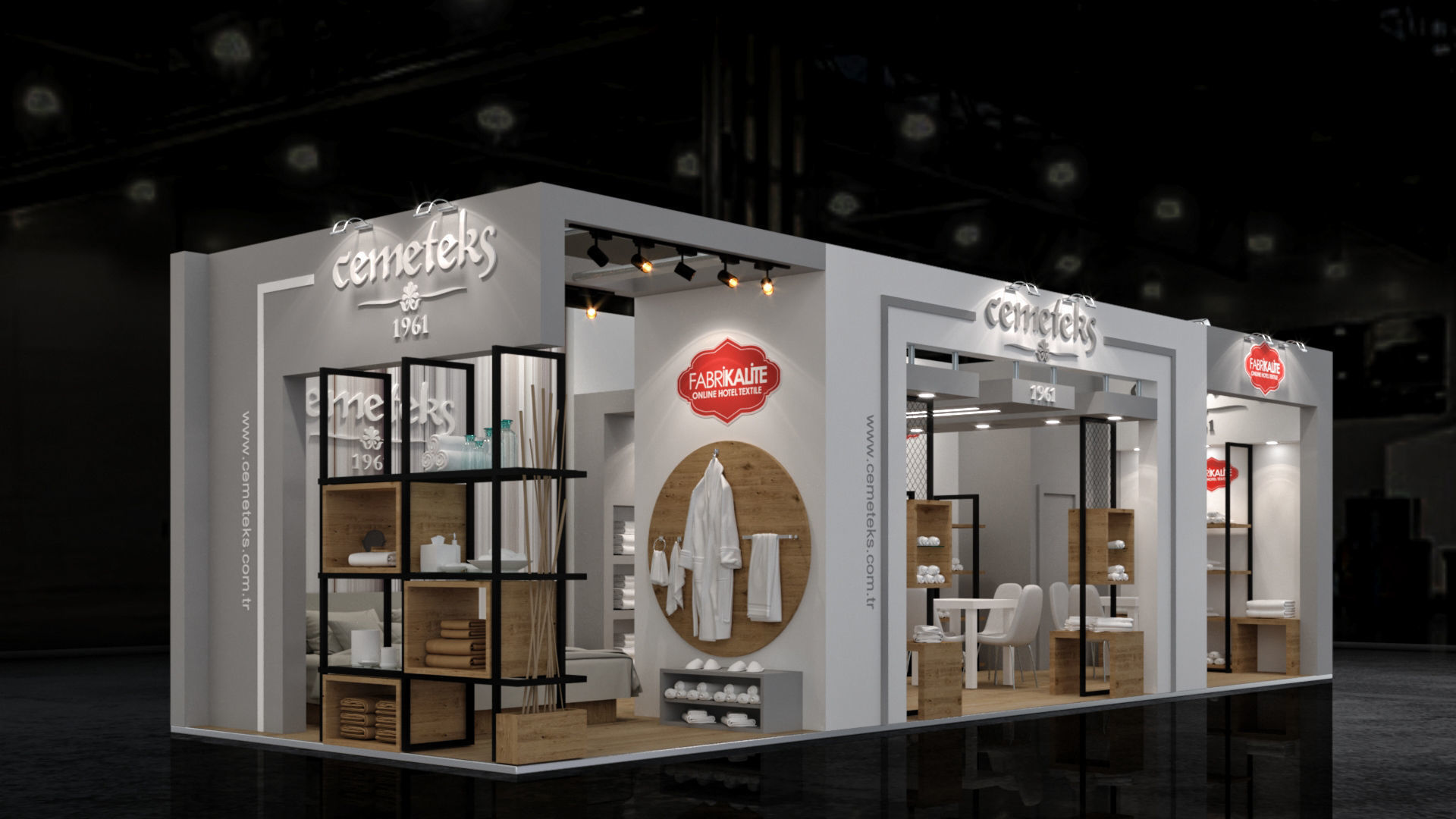 12x4 Textile Exhibiton Stand 3D Model 2 Sides Open Booth 3D model ...