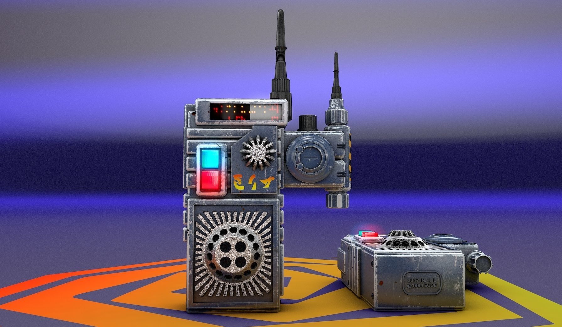 INTERCOM II Space Walkie Talkie 3D model | CGTrader