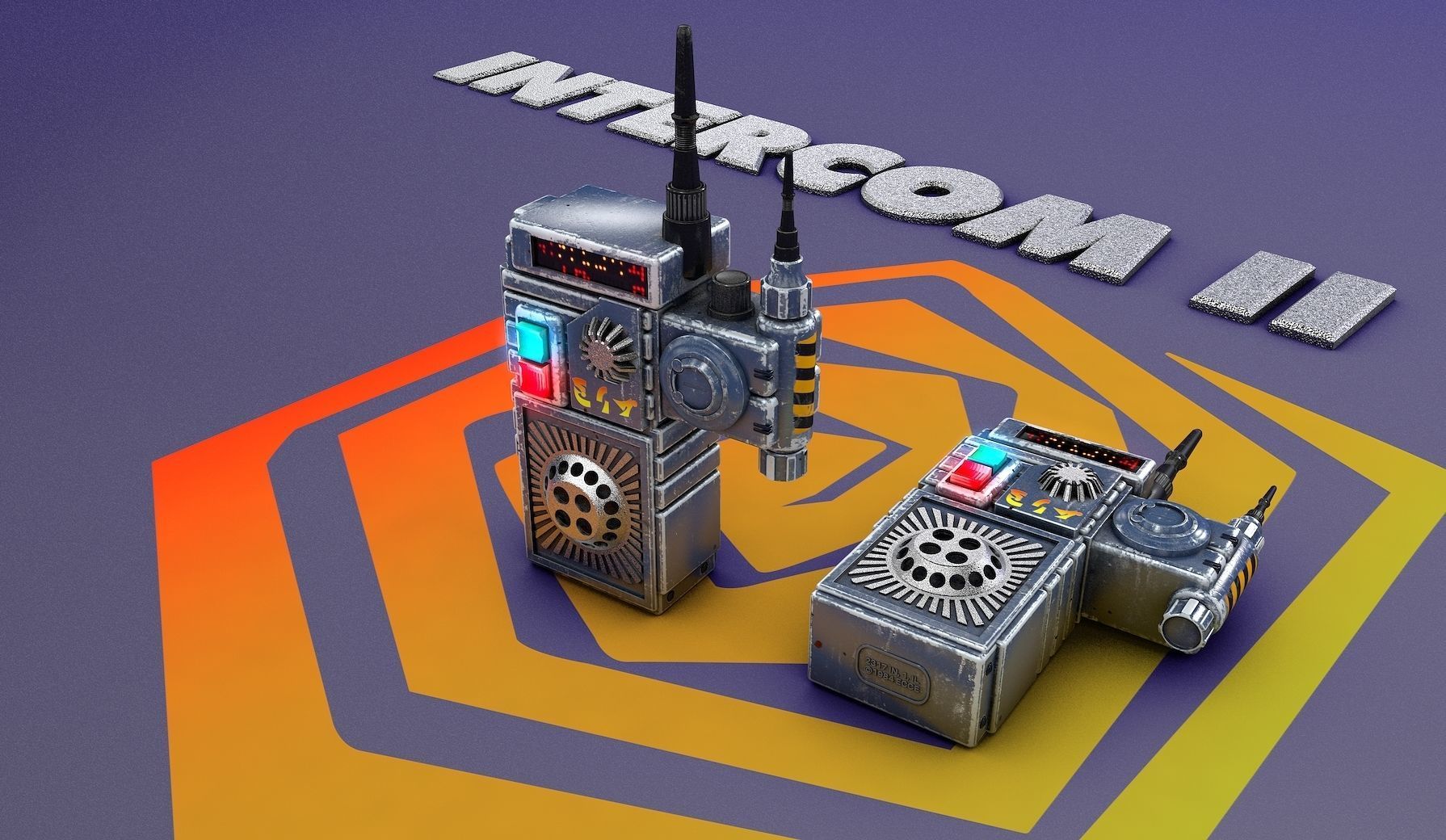 INTERCOM II Space Walkie Talkie 3D model | CGTrader