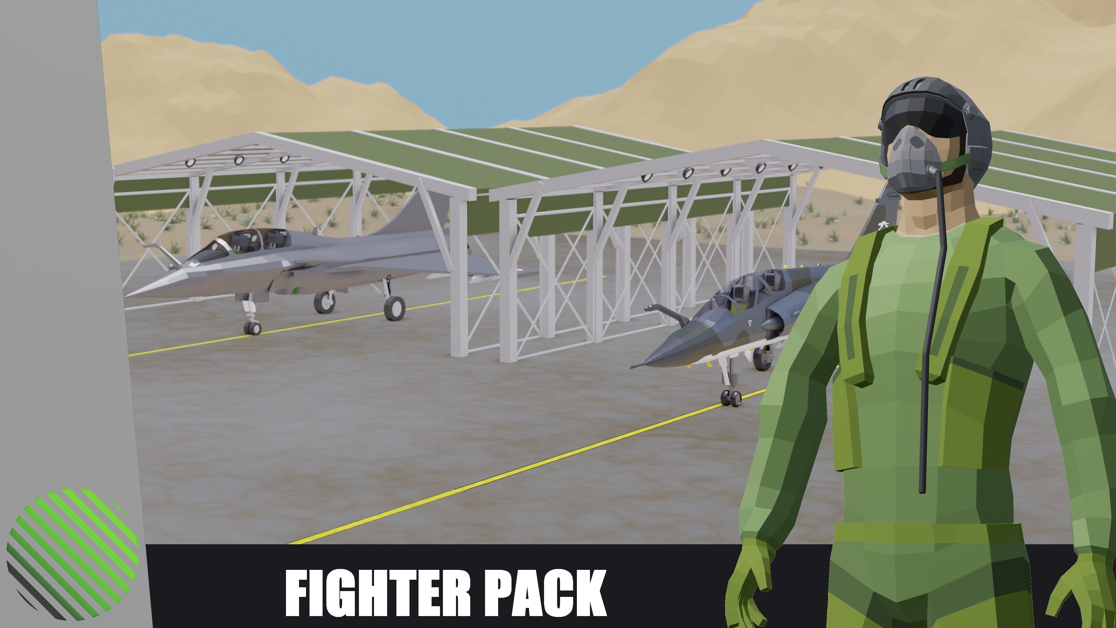 3D model Fighter Jet French low poly pack VR / AR / low-poly | CGTrader