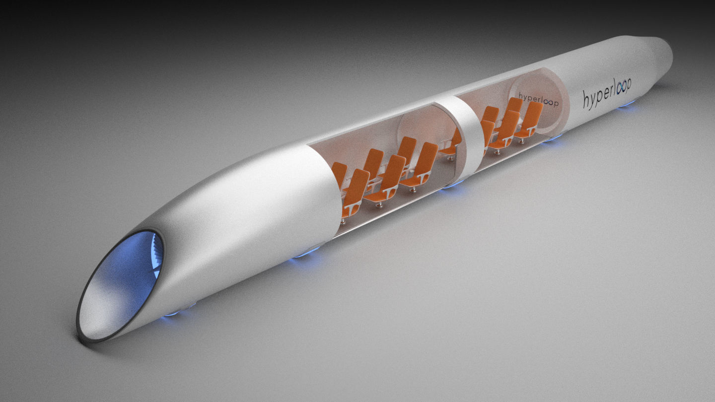 Hyperloop futuristic high speed train 3D model | CGTrader