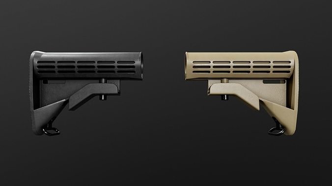 3D model Colt LE AR15 Collapsible Buttstock VR / AR / low-poly | CGTrader