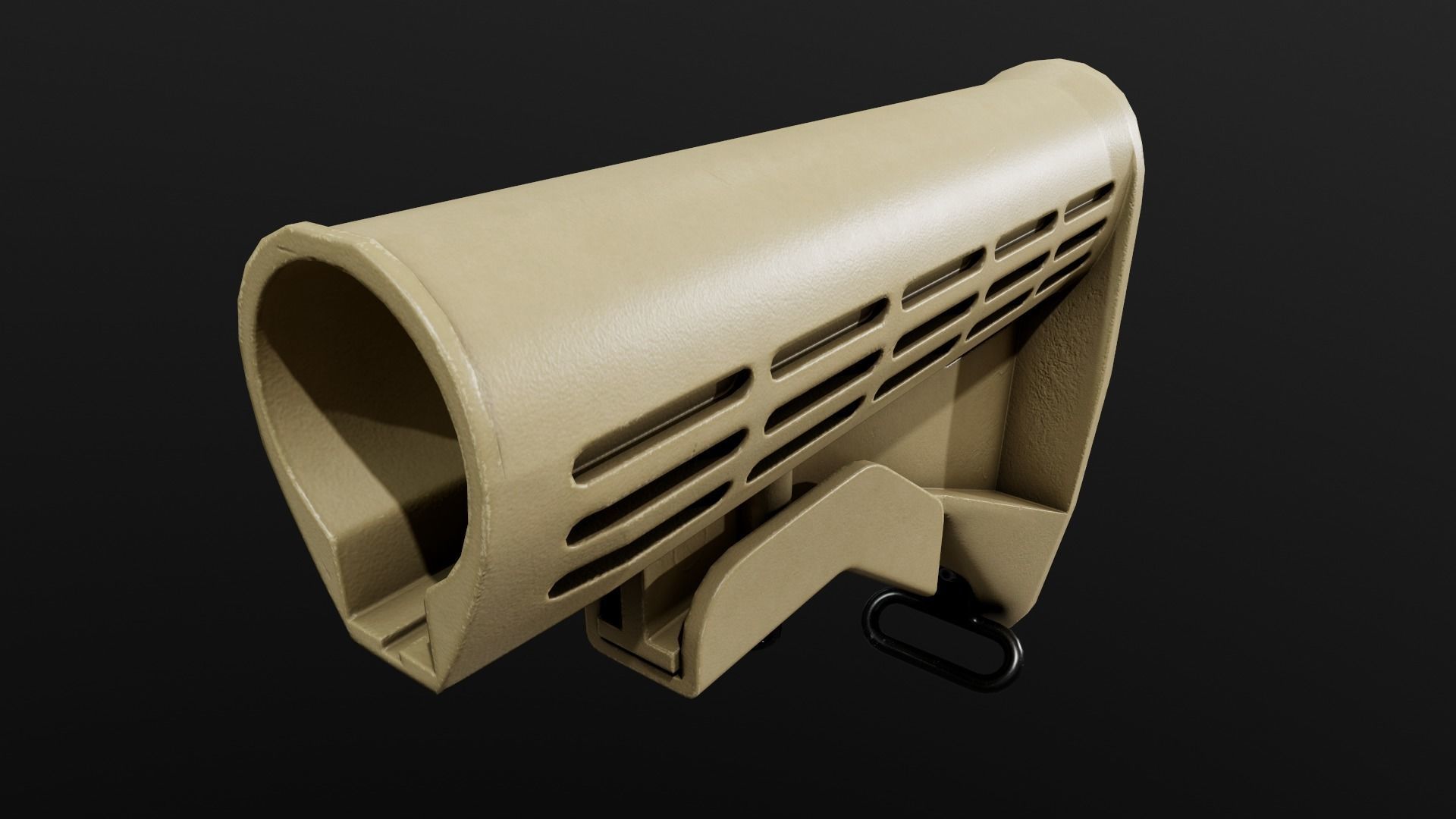 3D model Colt LE AR15 Collapsible Buttstock VR / AR / low-poly | CGTrader