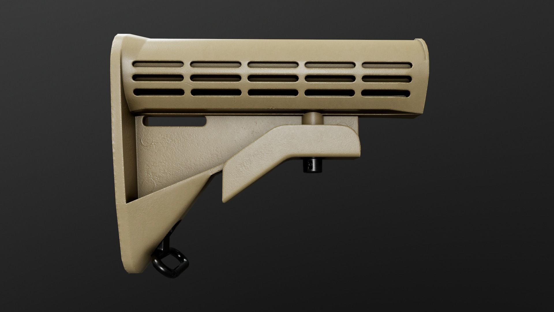 3D model Colt LE AR15 Collapsible Buttstock VR / AR / low-poly | CGTrader