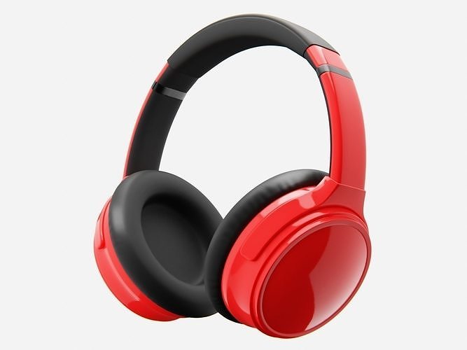 3D model Headphone Red Subdivision Ready for Film VR / AR / low-poly ...