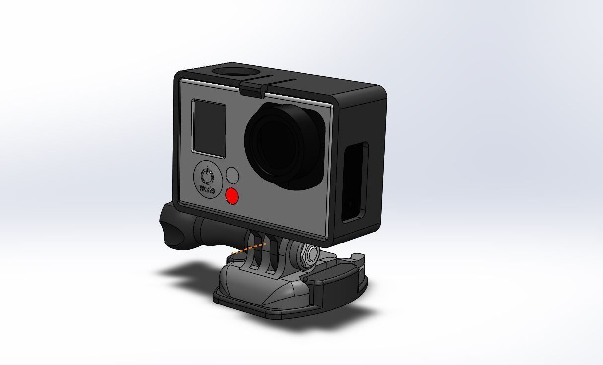 GoPro Camera flat mount 3D model 3D printable | CGTrader