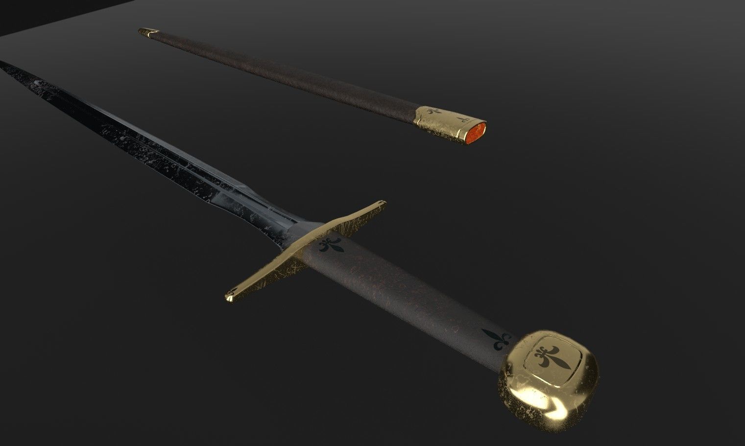 3D model Sword - 7 textures - Medieval weapon VR / AR / low-poly | CGTrader