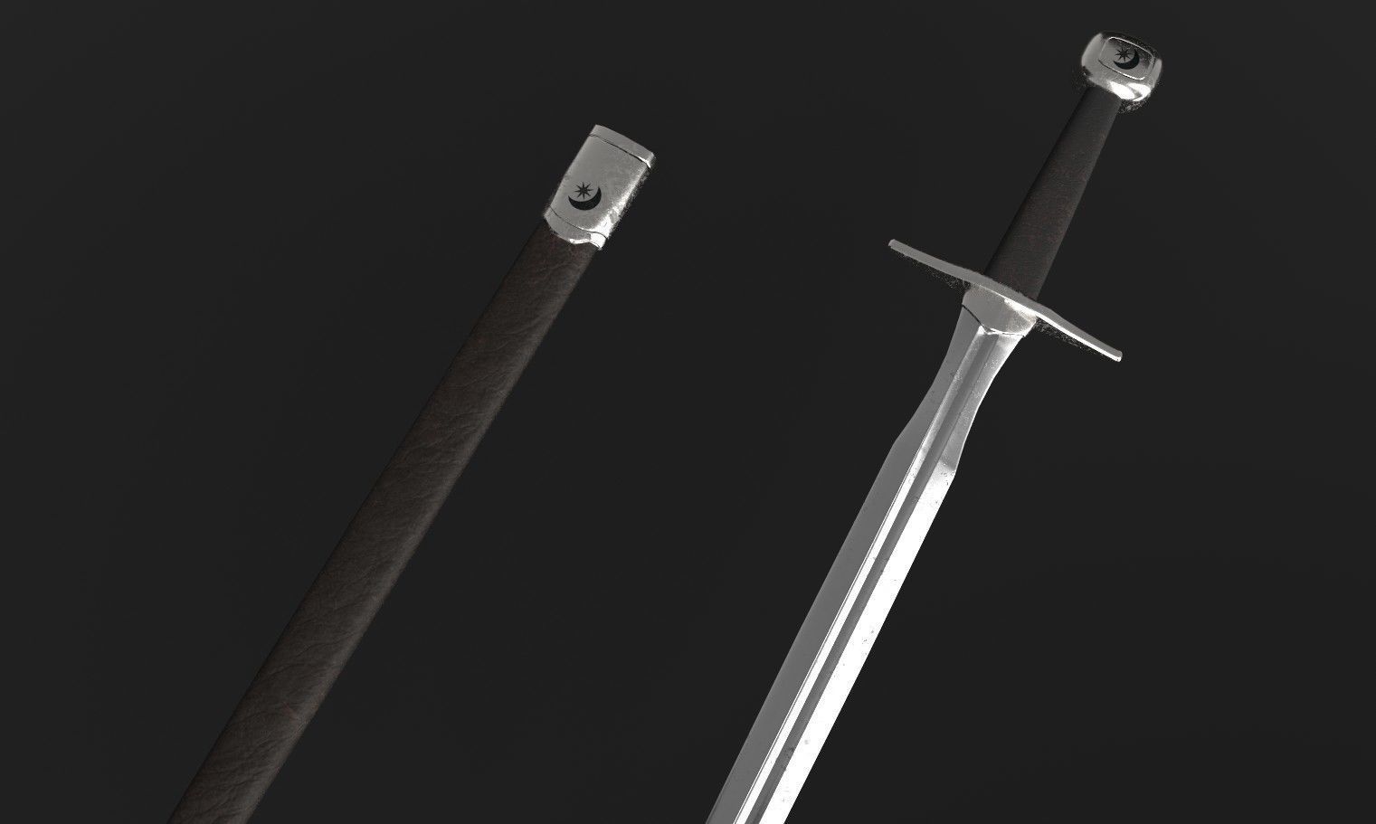 3D model Sword - 7 textures - Medieval weapon VR / AR / low-poly | CGTrader