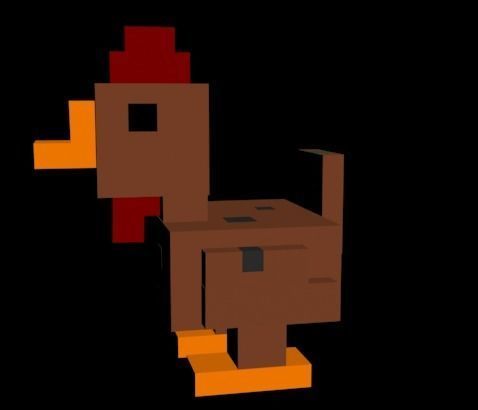 3D model minecraft rooster VR / AR / low-poly | CGTrader