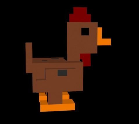 3D model minecraft rooster VR / AR / low-poly | CGTrader