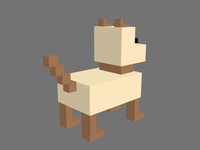 3D model Voxel Dog VR / AR / low-poly | CGTrader