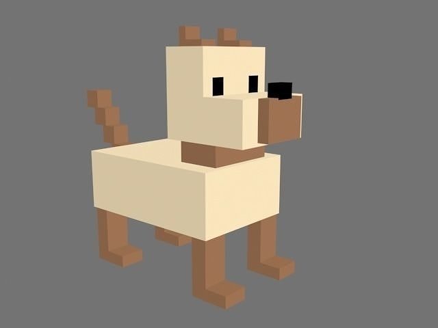 3D model Voxel Dog VR / AR / low-poly | CGTrader