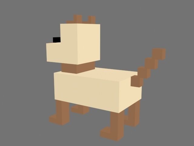3D model Voxel Dog VR / AR / low-poly | CGTrader