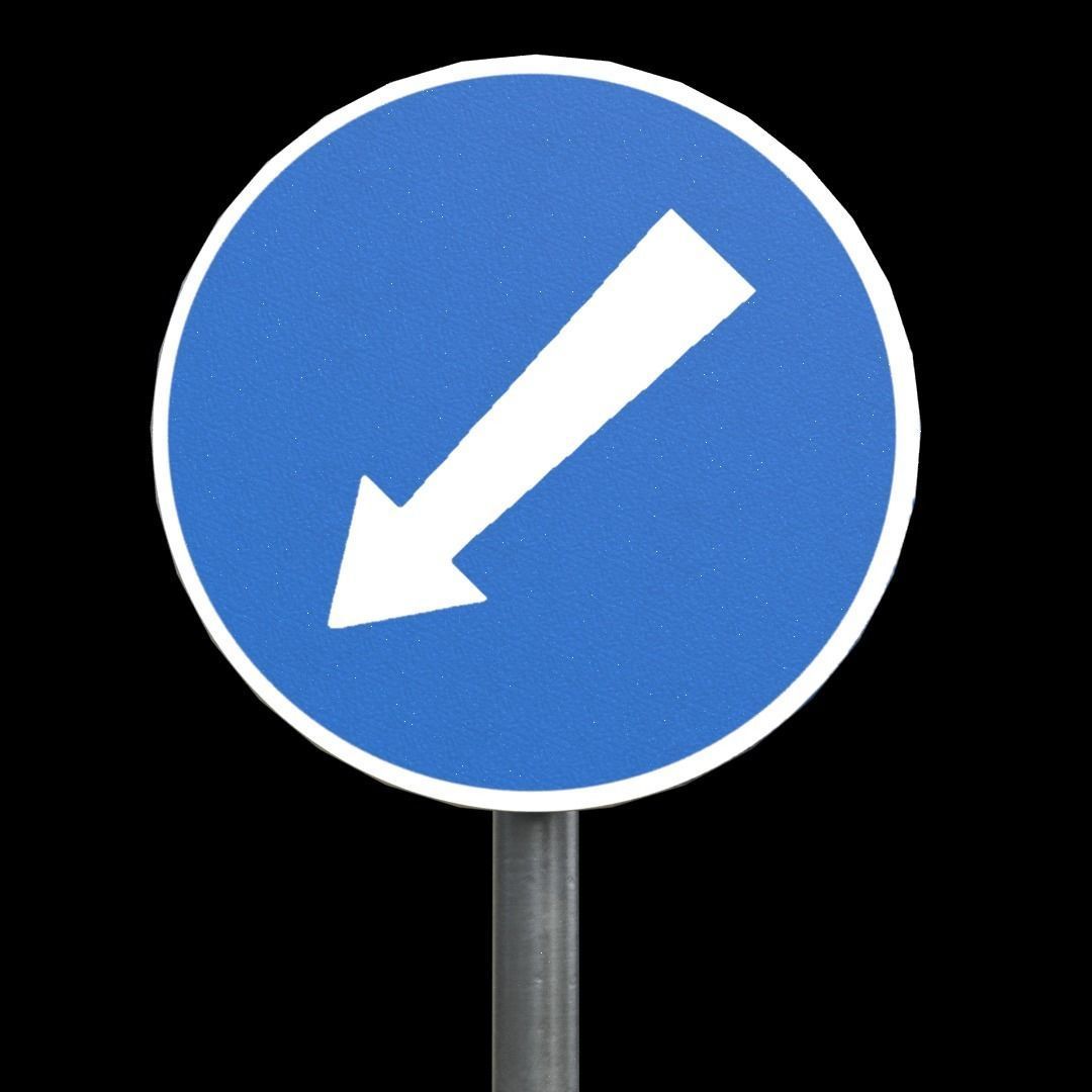 3D model Compulsory keep left VR / AR / low-poly | CGTrader