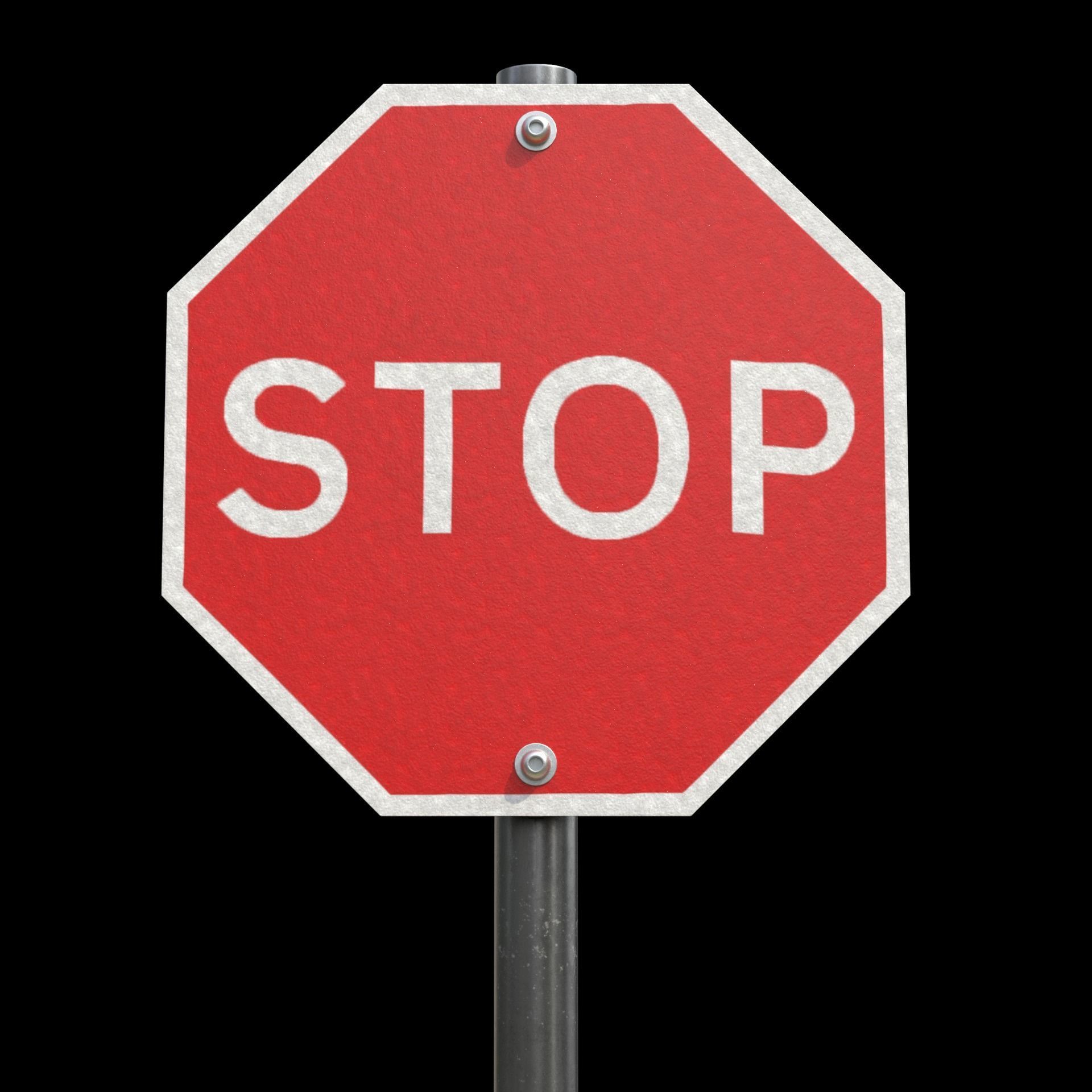 3D model Stop Sign VR / AR / low-poly | CGTrader