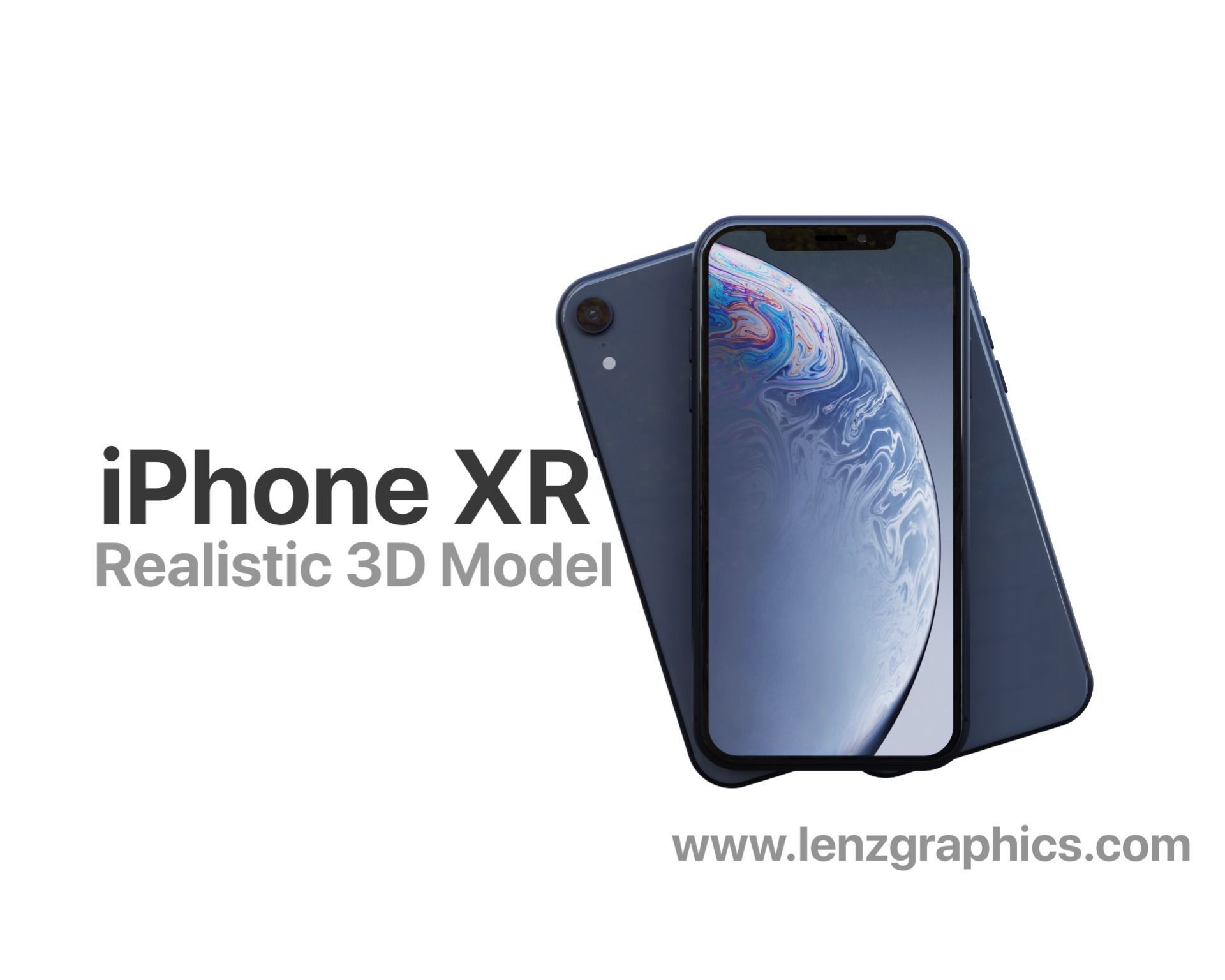 iPhone XR free 3D model | CGTrader