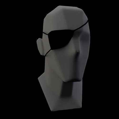 Eyepatch with head 3D model | CGTrader