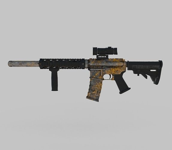M4 rifle gun machine weapon 3D model | CGTrader