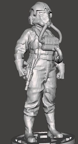 Augmented - TIE PILOT-with base blaster update 3D model | CGTrader