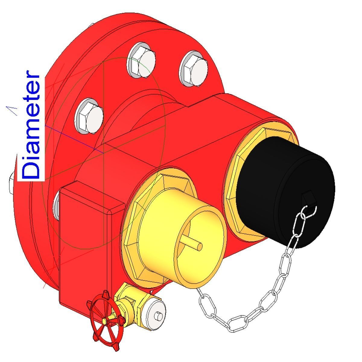 Fire Fighting 2Way -4Way Breeching Inlet 3D model 3D printable | CGTrader