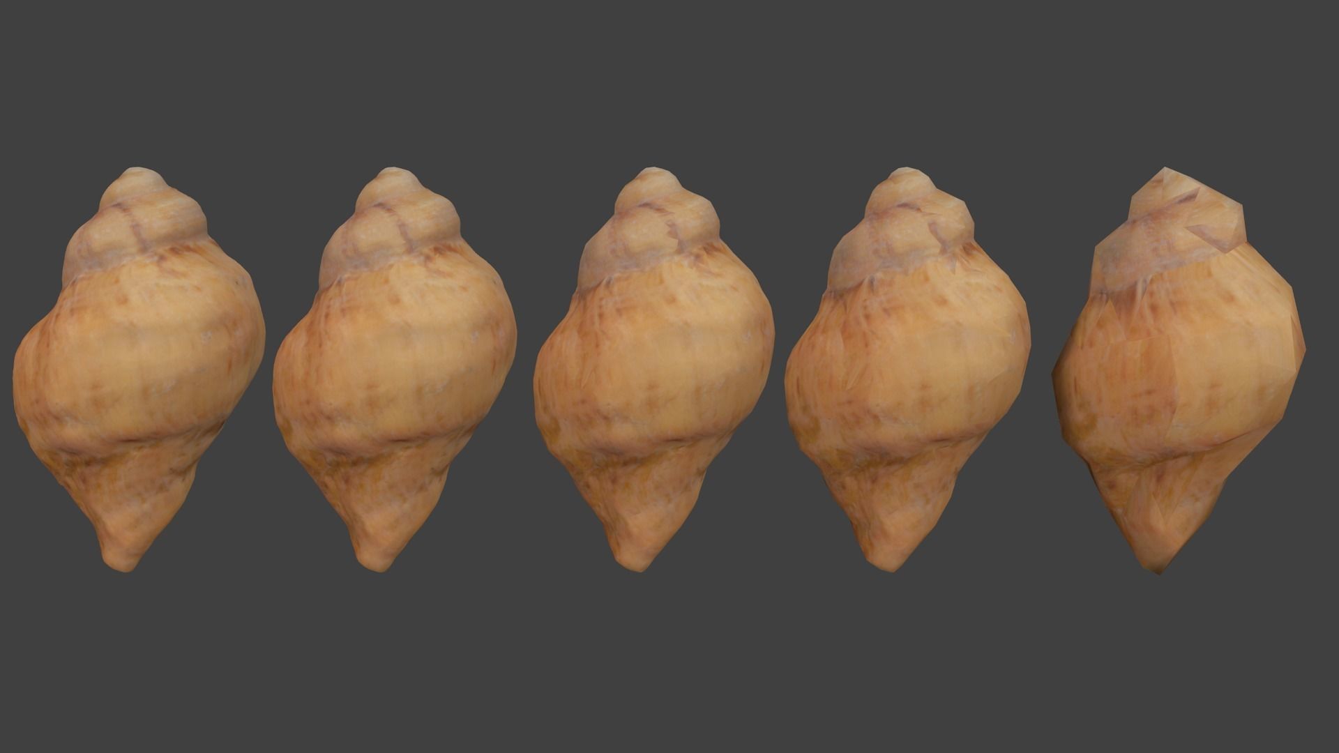 3D model Pointed Spiral Seashell Photoscan VR / AR / low-poly | CGTrader