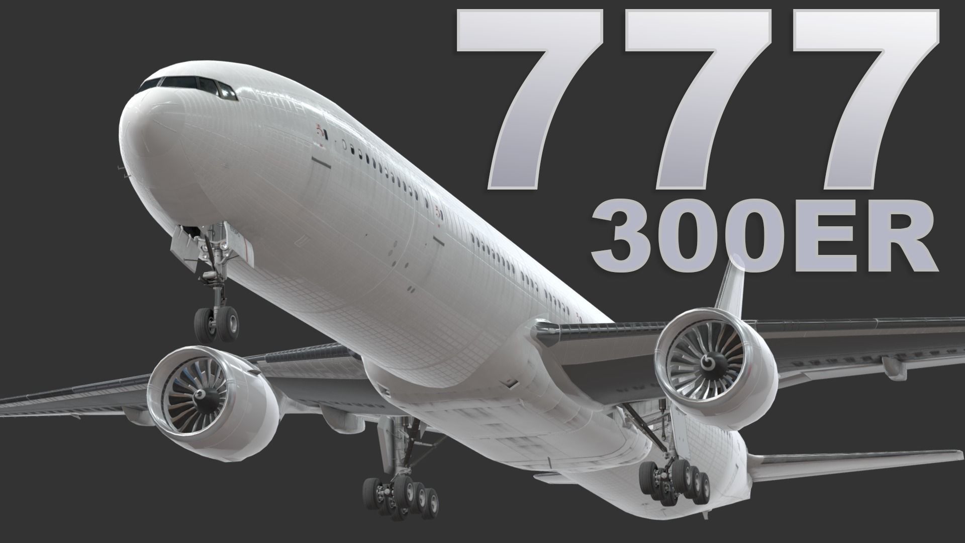 3D model Boeing 777-300ER VR / AR / low-poly rigged animated | CGTrader