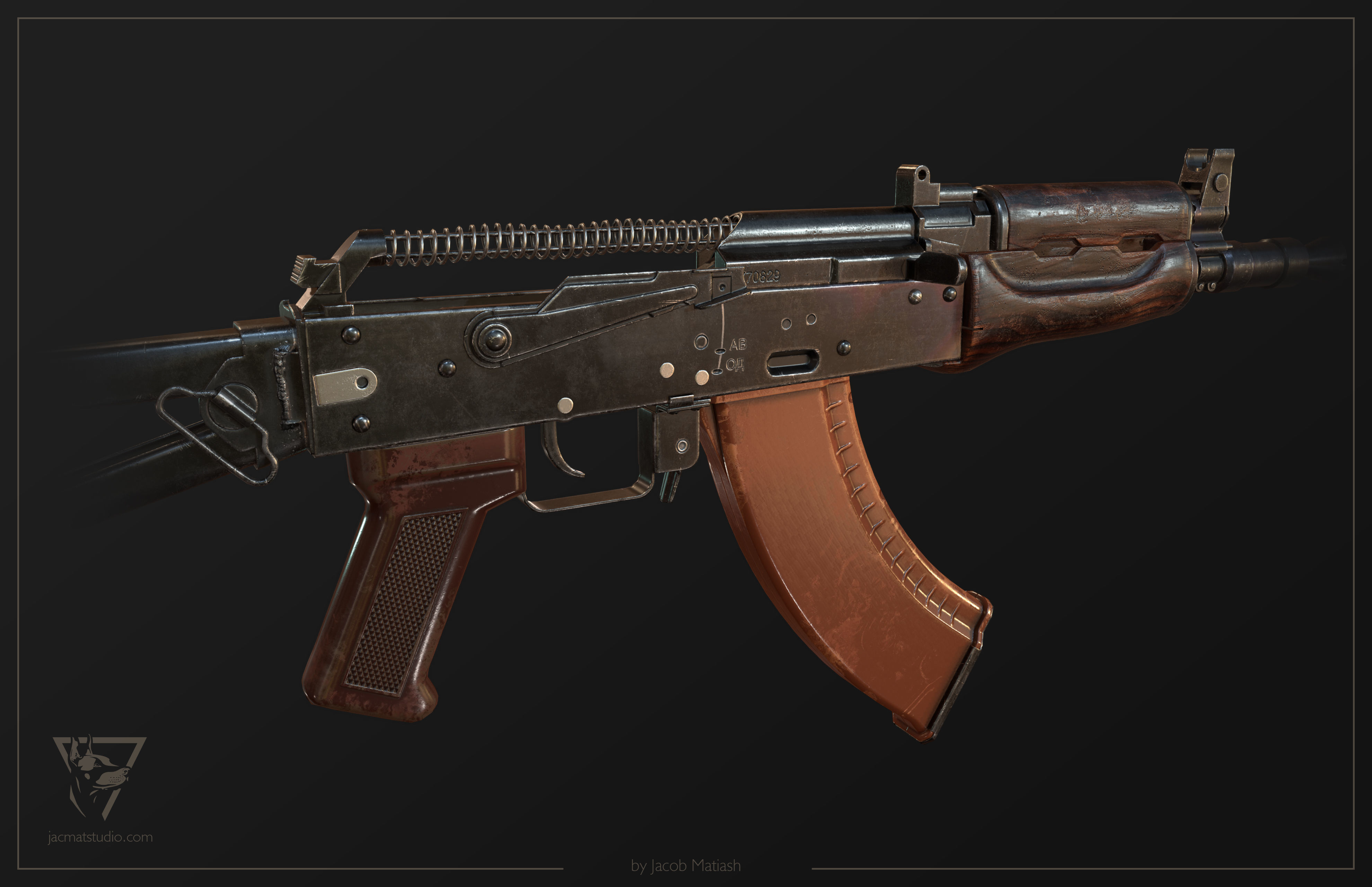 3D model FPS AKS-74U tactical weapon VR / AR / low-poly | CGTrader