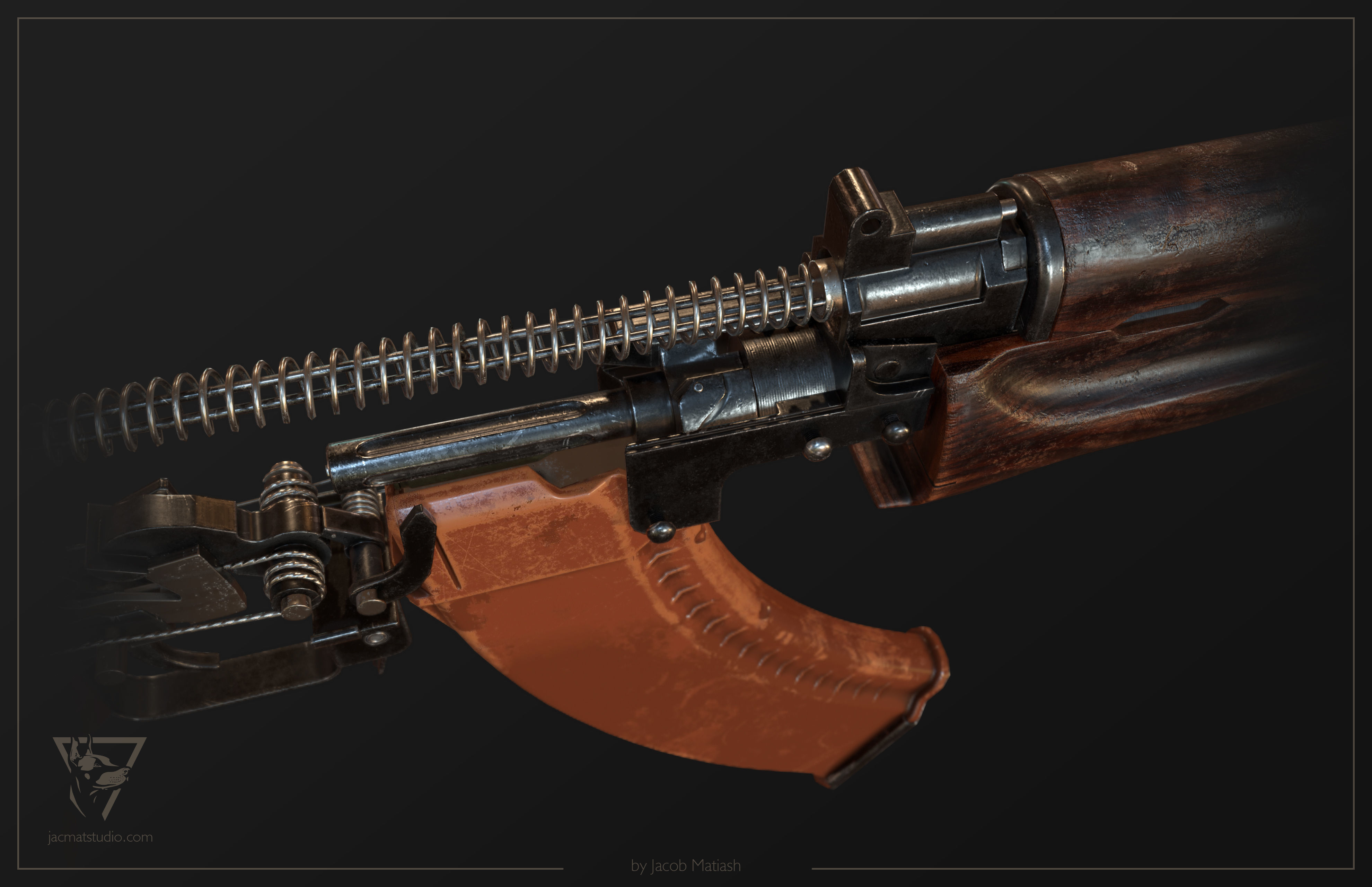 3D model FPS AKS-74U tactical weapon VR / AR / low-poly | CGTrader