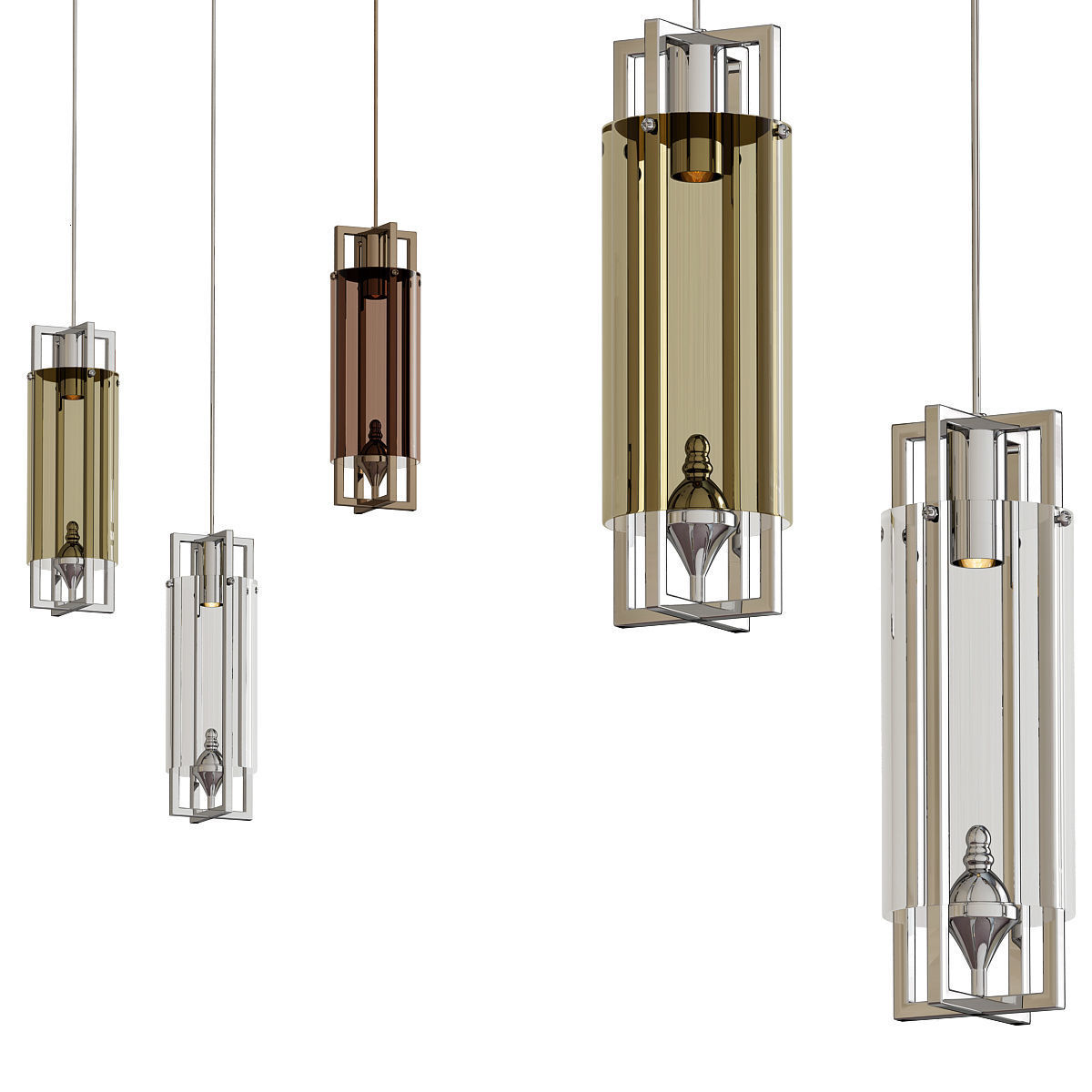 Tech Lighting Pendants 2 3D model | CGTrader