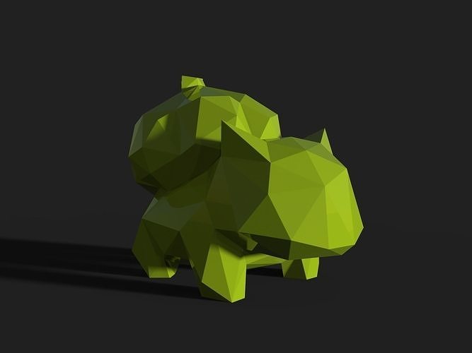 Bulbasaur Low Poly 3D model 3D printable | CGTrader