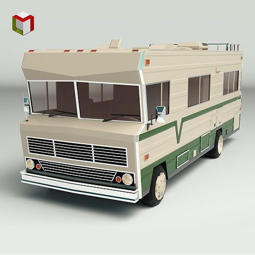 3D model Low Poly Motorhome 03 VR / AR / low-poly | CGTrader
