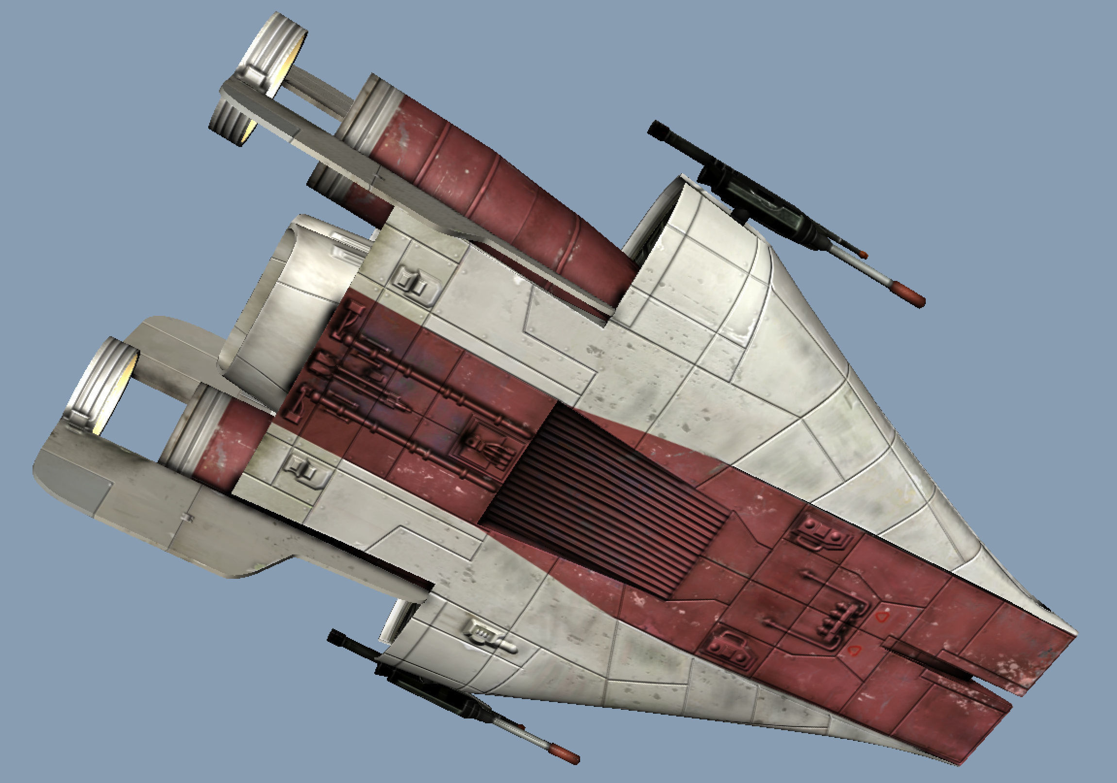 3D model Game Ready Star Wars RZ-1 A-wing interceptor Starfighter VR ...