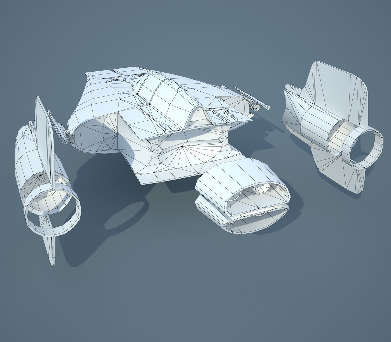 3D model Game Ready Star Wars RZ-1 A-wing interceptor Starfighter VR ...