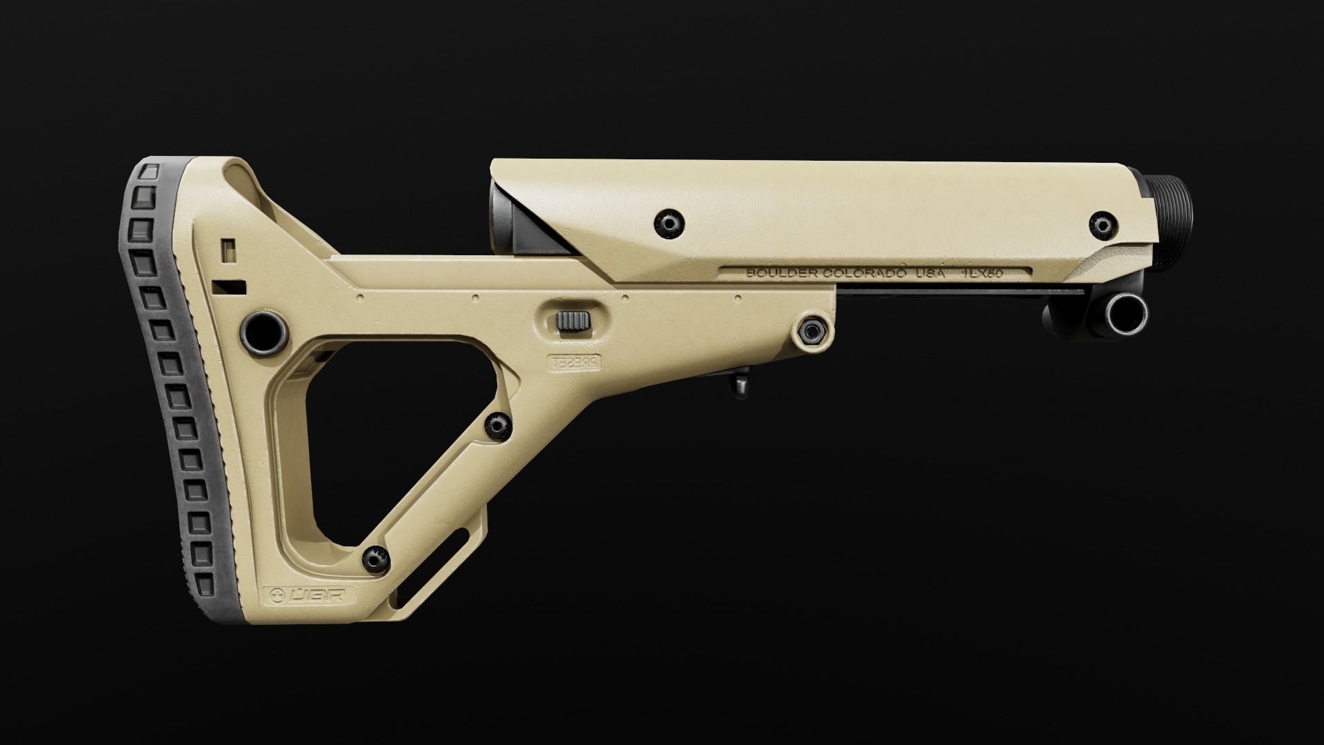 3D model Magpul UBR AR15 Collapsible Buttstock VR / AR / low-poly ...