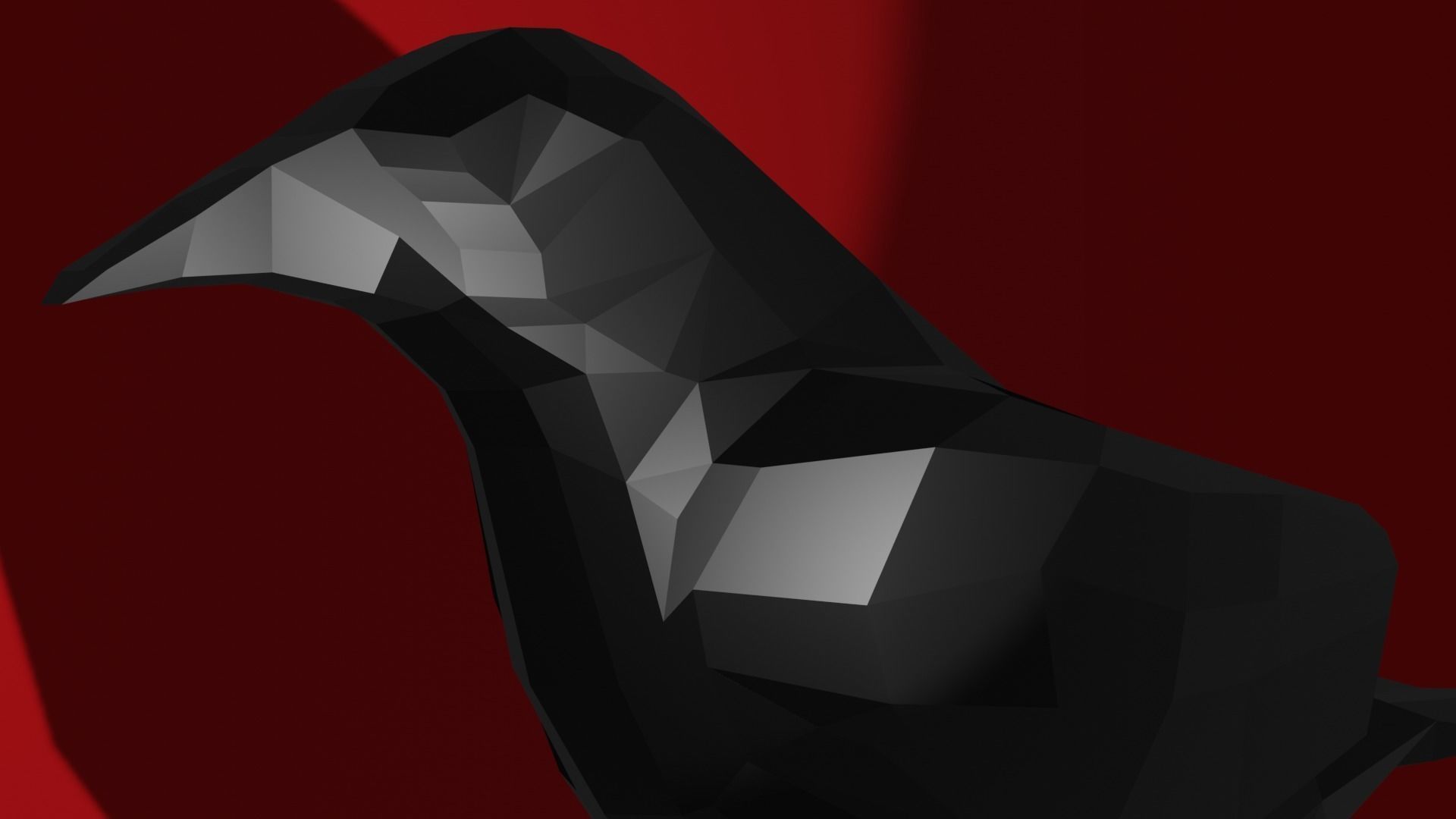 Low Poly Crow 3D model 3D printable | CGTrader