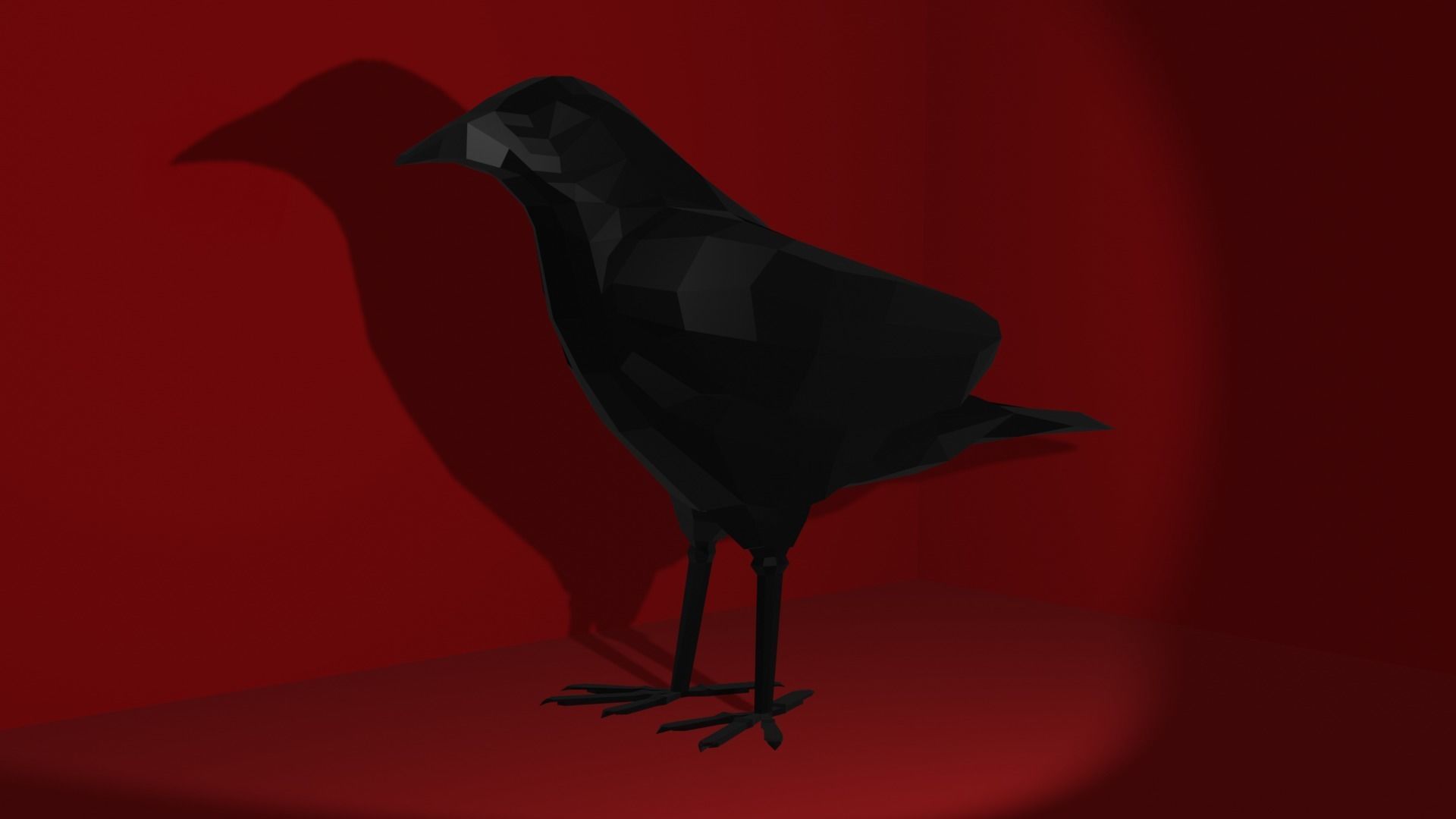 3D printable model Low Poly Crow | CGTrader