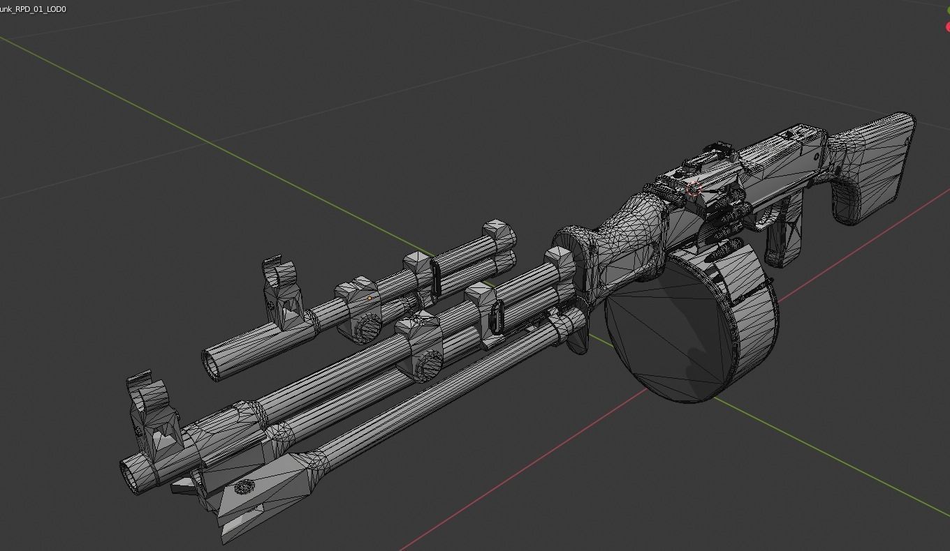 3D model RPD machinegun VR / AR / low-poly | CGTrader