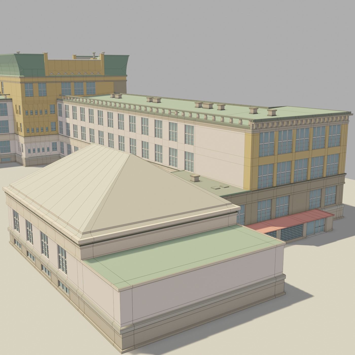 3D model High School VR / AR / low-poly | CGTrader