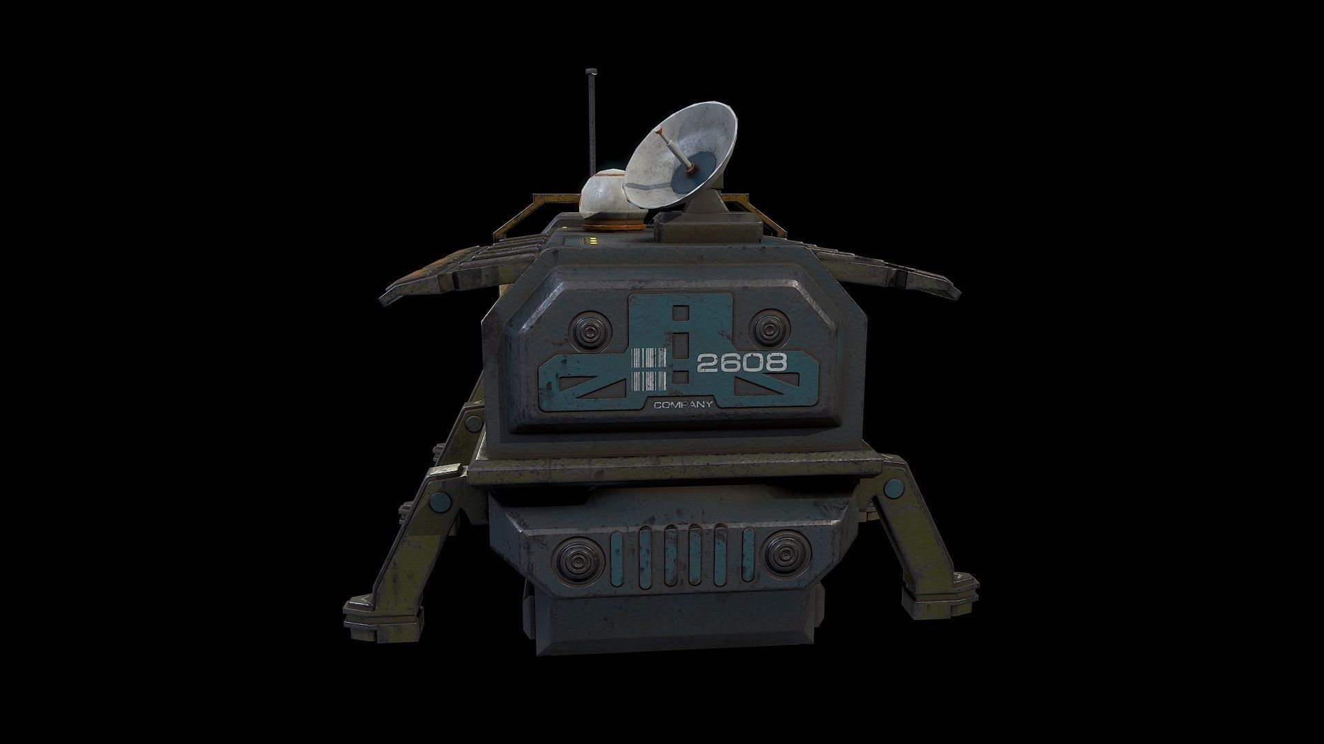 3D model Low poly sci fi living module building environment asset VR ...