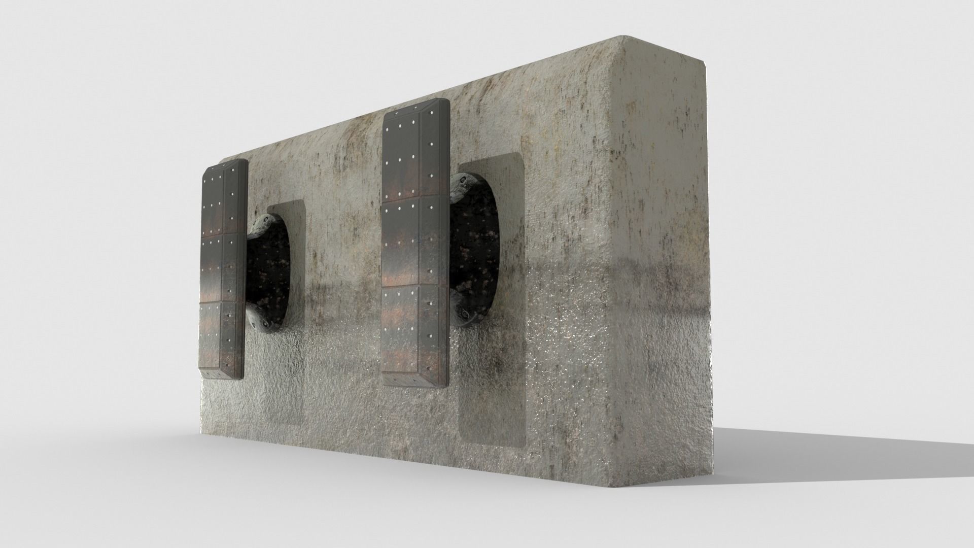 3D model Port concrete blocks VR / AR / low-poly | CGTrader