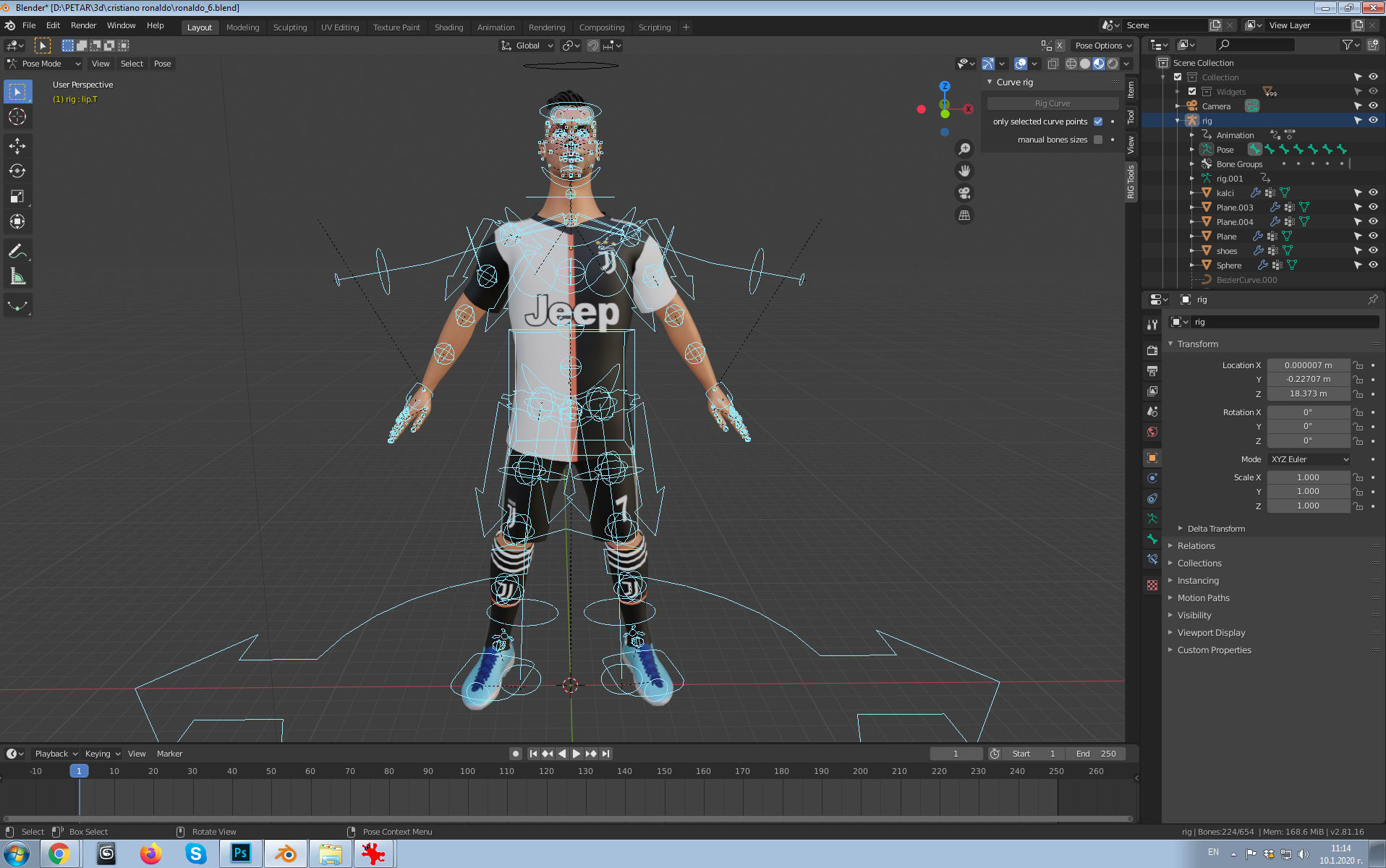 Cristiano Ronaldo 3D model rigged | CGTrader