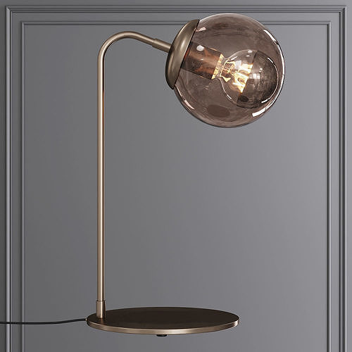 Modo Desk Lamp Bronze and Smoke Glass 3D model | CGTrader