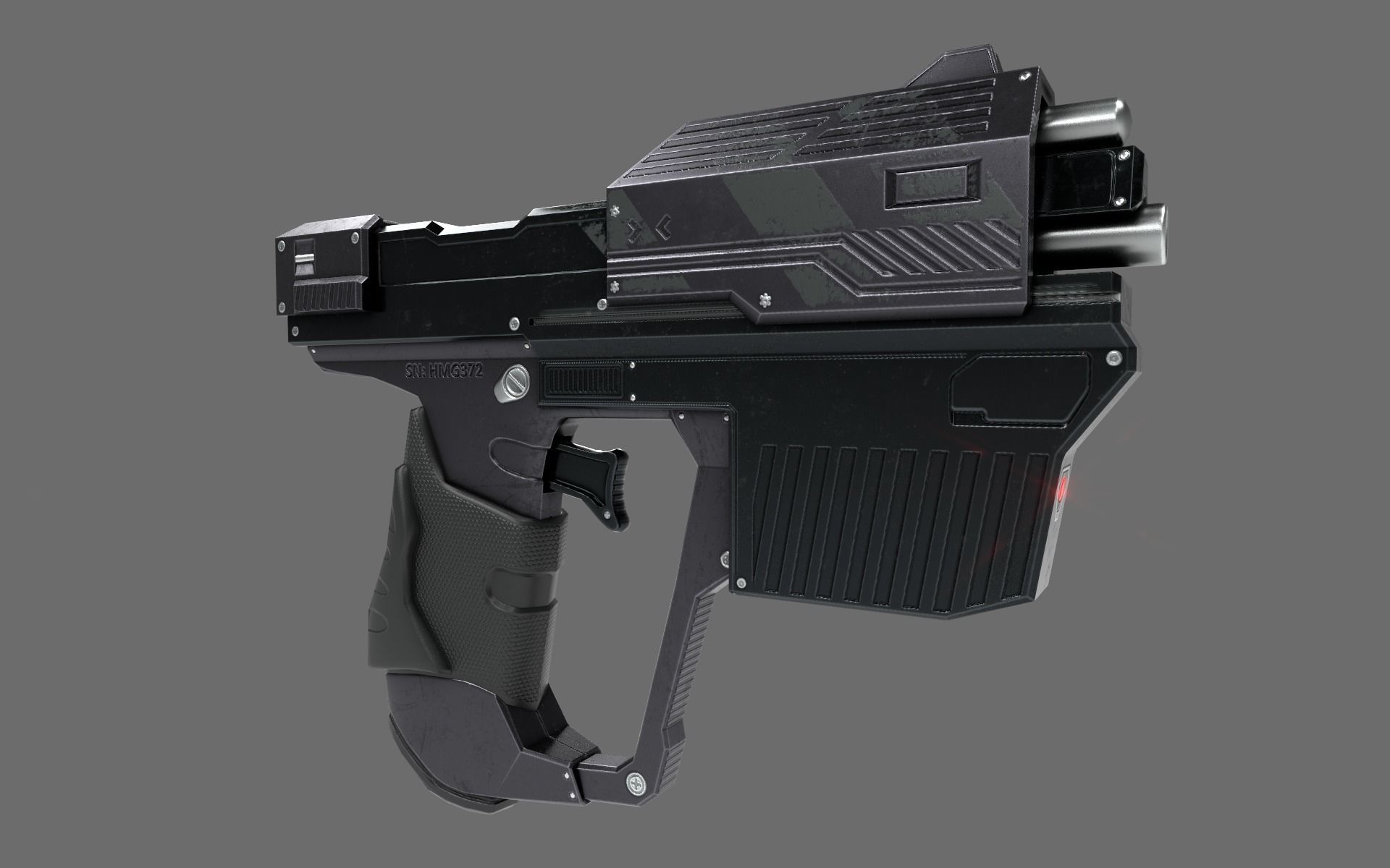Sci-fi gun low-poly game-ready 3D asset | CGTrader