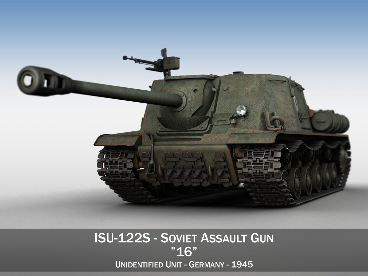ISU-122S - 16 - Soviet Assault Gun 3D model | CGTrader