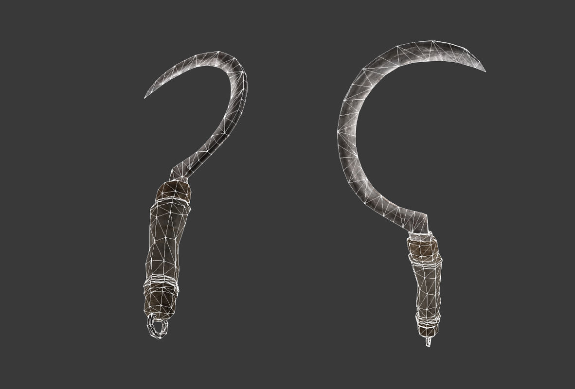 3D model Next Gen AAA Sickle - game model lowpoly VR / AR / low-poly ...