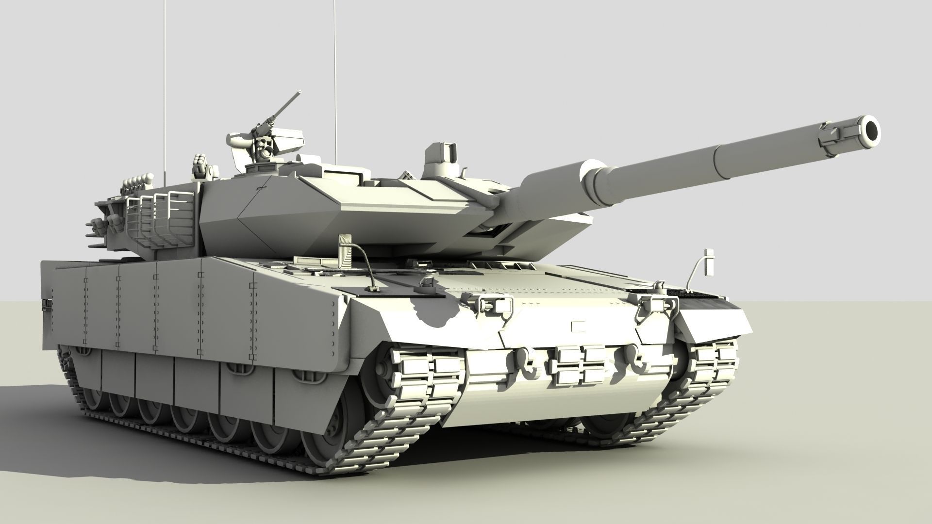 Turkish main battle tank ALTAY 3D model | CGTrader