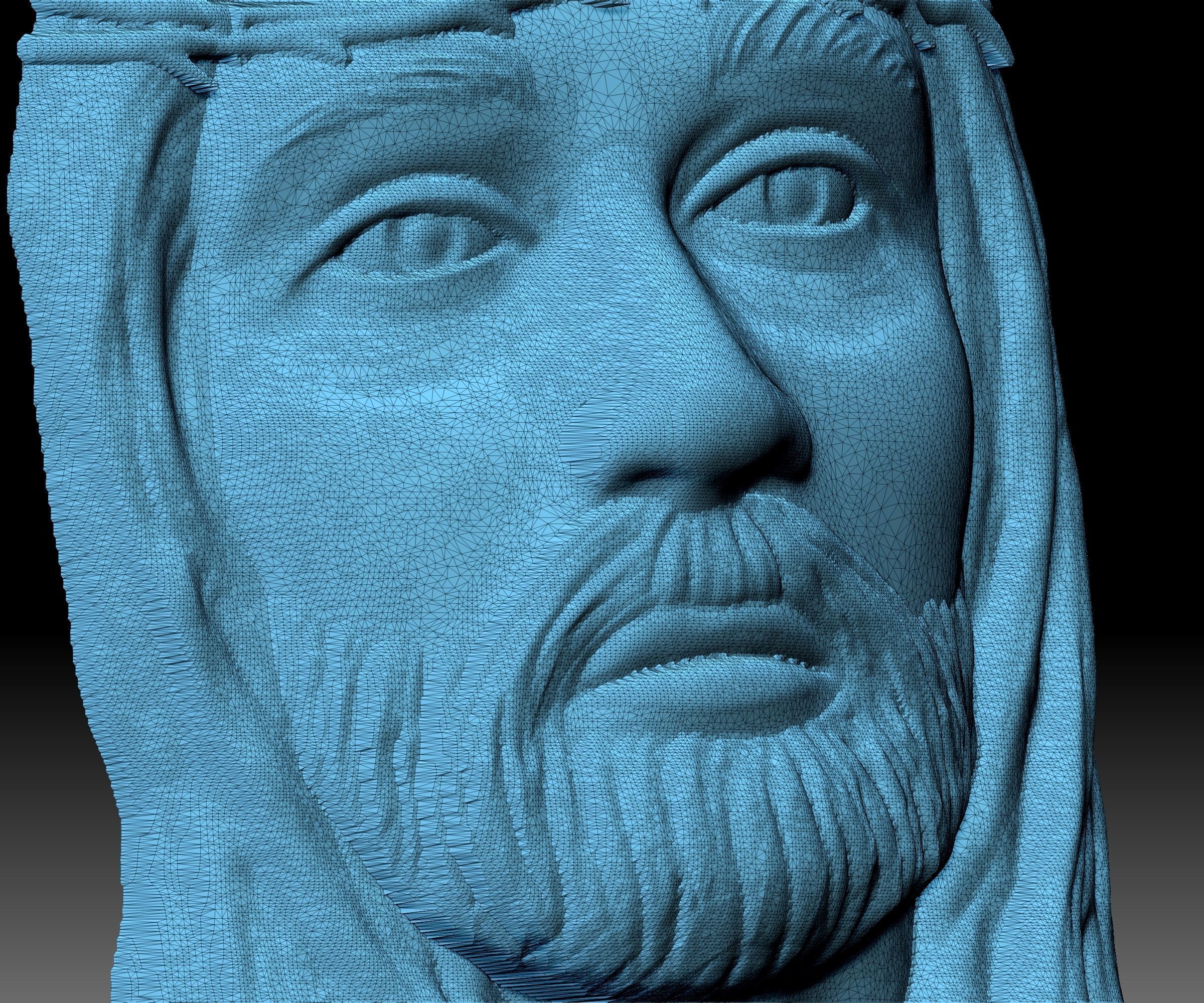 Crucifix STL model - 3D relief file for CNC router - Jesus cross 3D ...