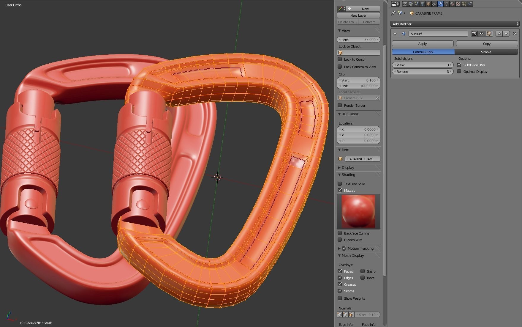 Climbing Carabiner Clip 3D model | CGTrader