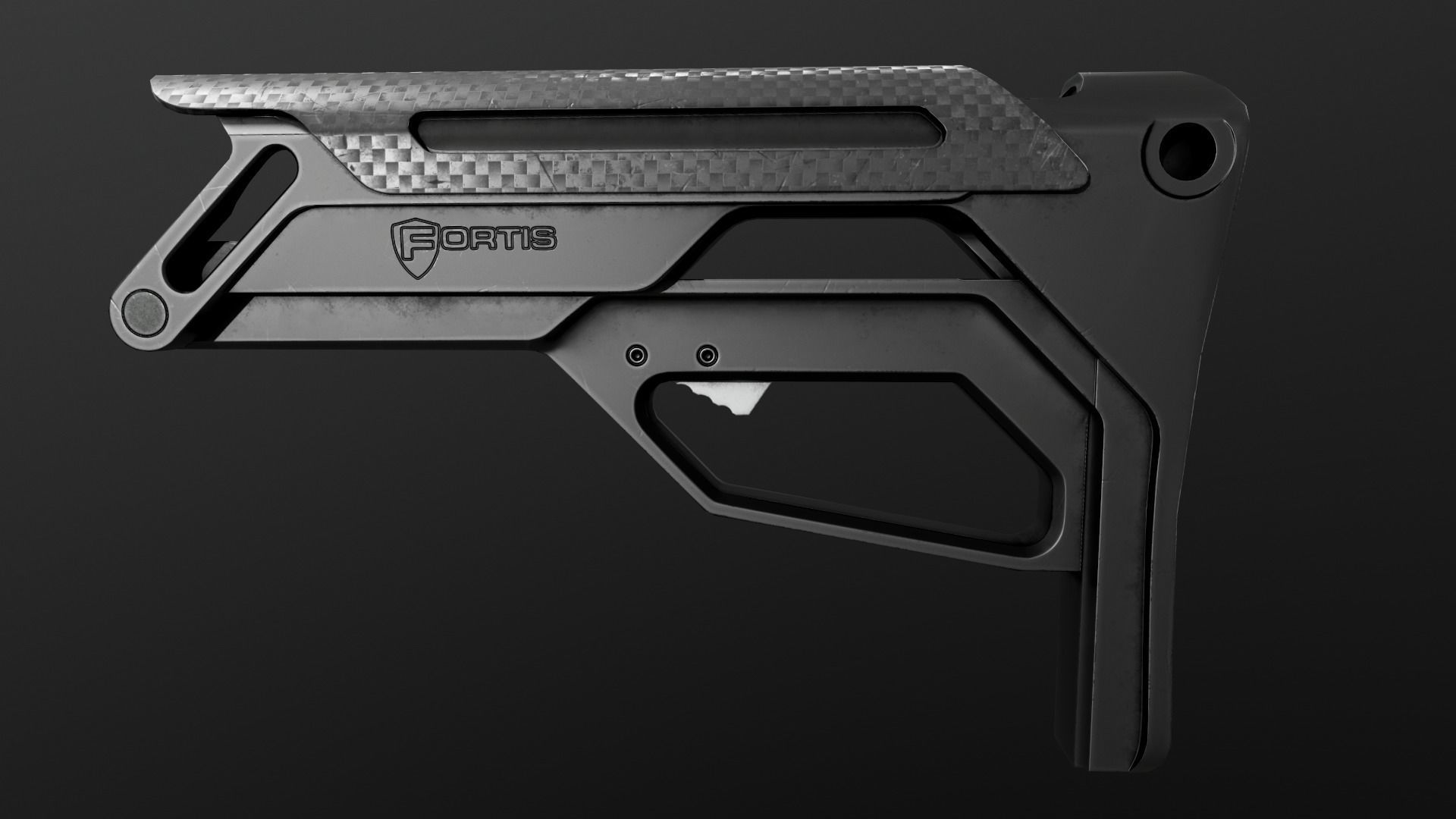 3D model Fortis Lever Action AR15 Collapsible Buttstock VR / AR / low ...