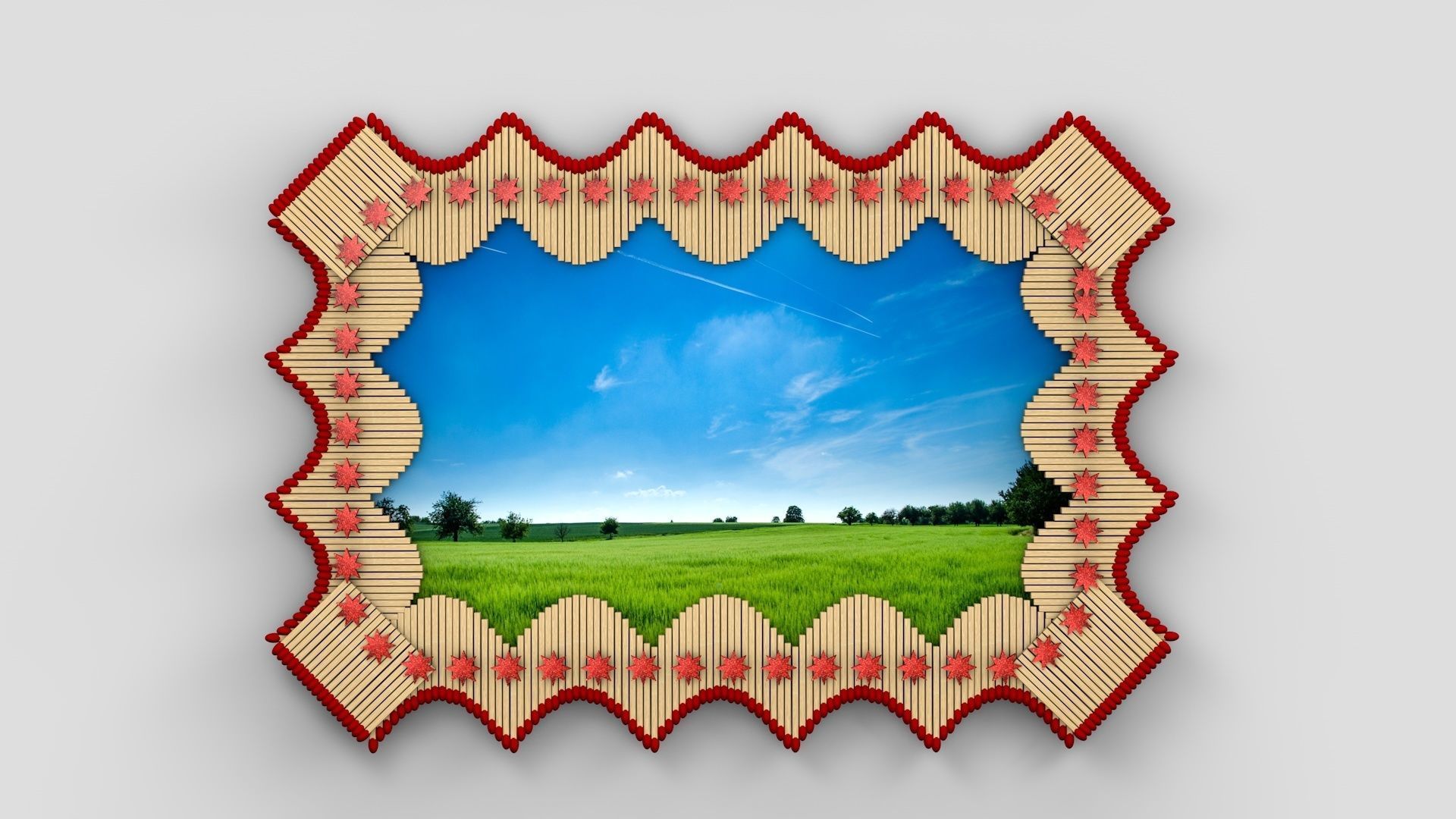 Matchstick photo Frame 3D model animated | CGTrader